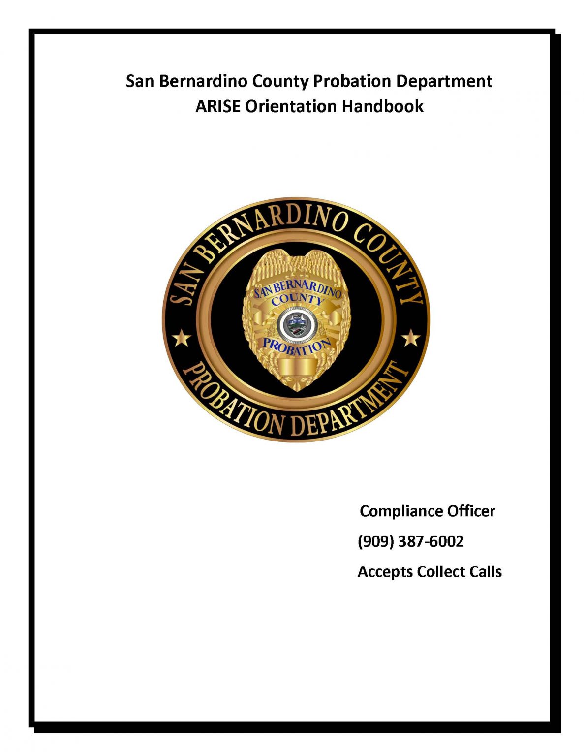 ARISE Program – San Bernardino County Probation